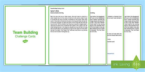 20 Team Building Tasks Classroom Challenge Activities