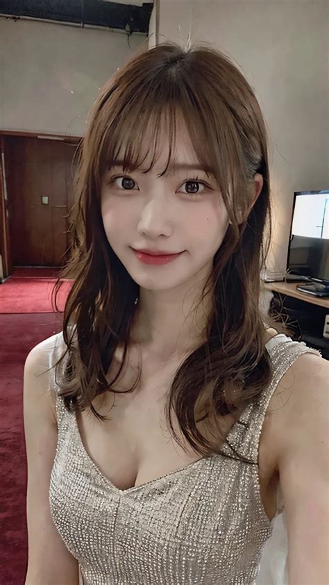 사진을 위해 포즈를 취하는 드레스를 입은 여성의 클로즈업 Seaart Ai