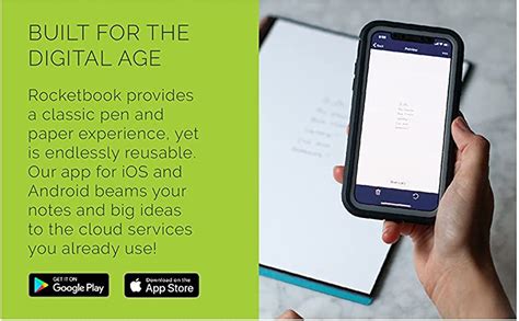 Rocketbook Core Reusable Smart Notebook Innovative Eco Friendly Digitally Connected Notebook