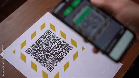 Scanning The Qr Code On The Display Using A Smartphone Internet Url Encrypted Data E Ticket