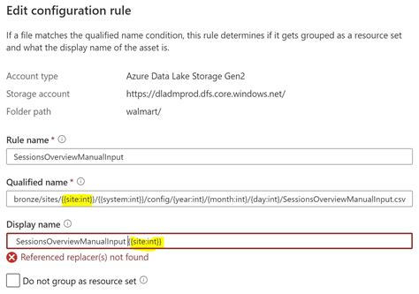Azure Purview Pattern Rules Display Name Cannot Use Static Replacers Microsoft Qanda