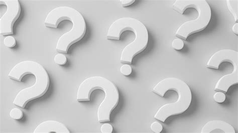 White Question Marks On A White Background Symbolize The Hidden