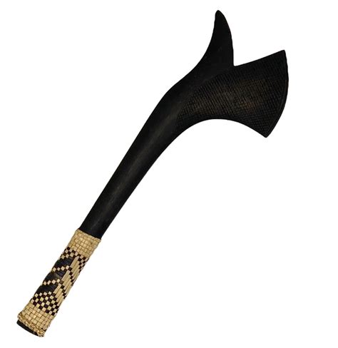 Fijian Cali War Club 18” Hand Carved Wood Fiji Tebetebe Weapon Sali
