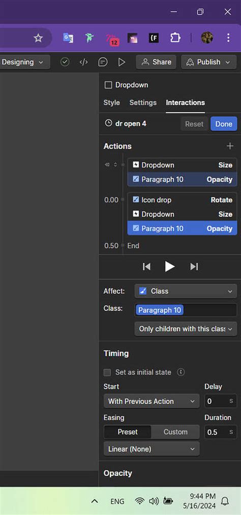 Webflow Ui Interactions Tab Doesnt Fit In The Screen Animations