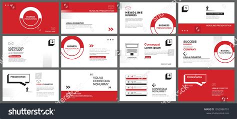 Presentation Slide Layout Background Design Red Stock Vector Royalty Free 1953986701