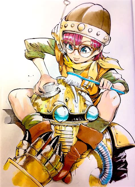 Lucca Ashtear And Robo Chrono Trigger Drawn By Ahn Dongshik Danbooru