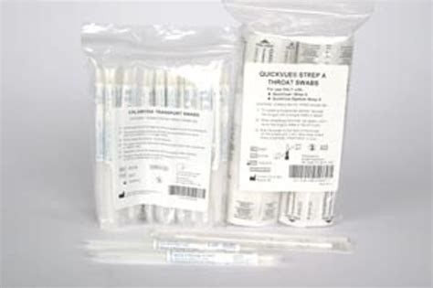 Swabs Quickvue® Strep A Throat Swabs Rayon Sterile 50 Per Pack