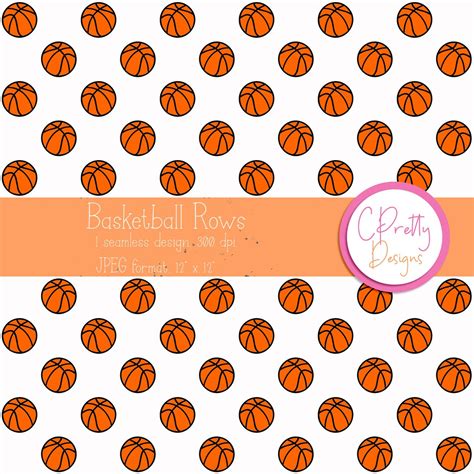 Basketball Seamless Pattern For Fabric Pattern For Basketball Seamless Repeating Pattern For