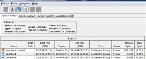 how to identify avamar clients which have breached the backup soft