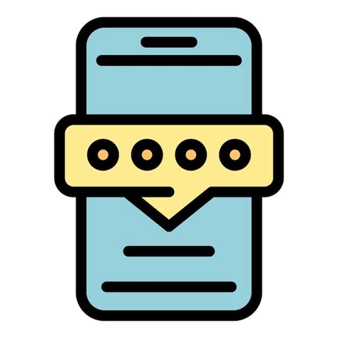 Premium Vector Phone Password Icon Outline Phone Password Vector Icon Color Flat Isolated