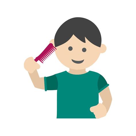 Brushing Hair Flat Multicolor Icon 7715246 Vector Art At Vecteezy