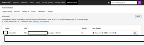 webhook server unreachable sonarqube server community build sonar