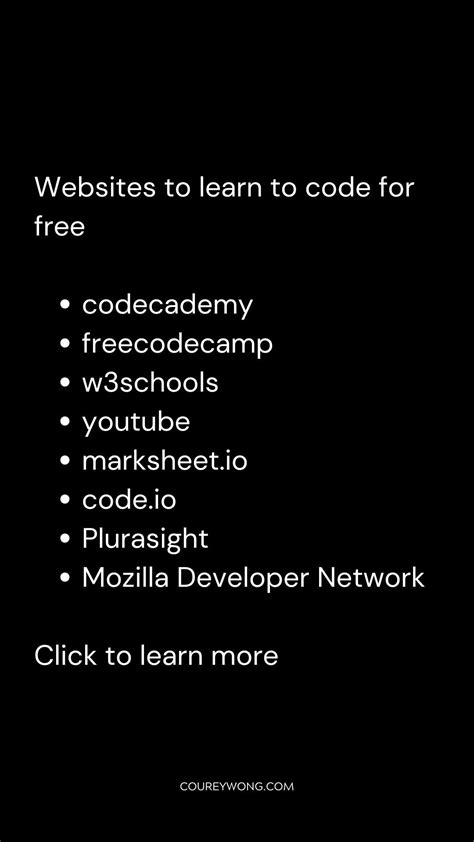 Websites To Learn How To Code For Free Learn Coding Online Coding Tutorials Learn Computer