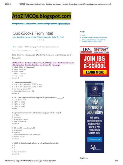 100 top c language multiple choice questions and answers multiple