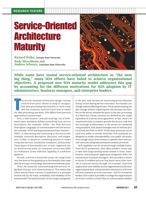 pdf service oriented architecture maturity