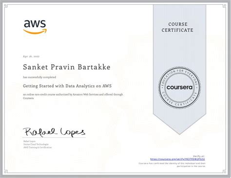 Sanket Bartakke On Linkedin Coursera Aws Data Amazon Aws