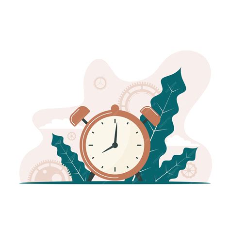 Premium Vector Time Concept Vector Illustration