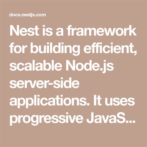What Is Nest A Framework For Efficient And Scalable Nodejs Applications