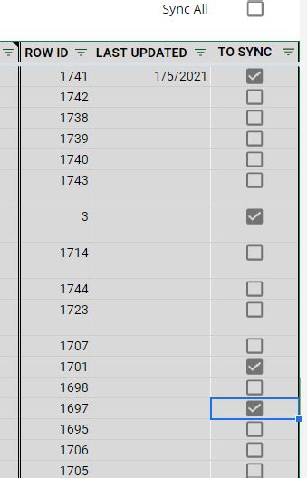 how to copy flagged rows from source sheet and update to discontinuous destination rows with the