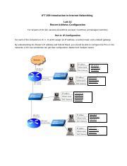 Lab Router Address Configuration Docx IFT Introduction To Internet Networking Lab