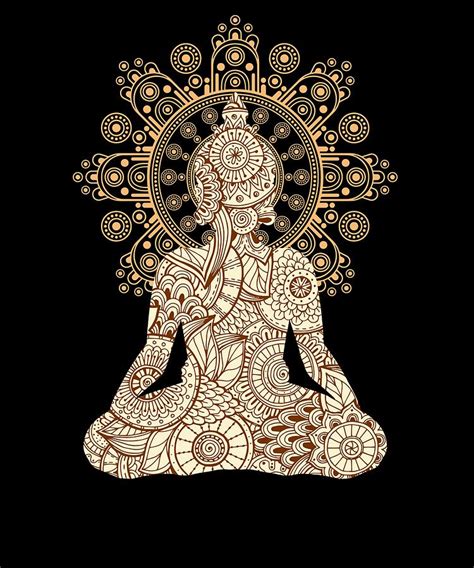 Buddha On Bohemian Mandala Spiritual Om New Age Buddhist Yoga