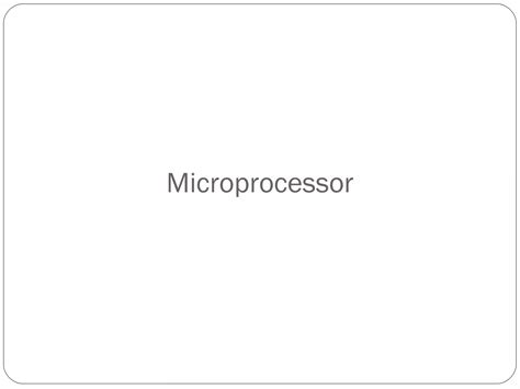 Microprocessor And Microcontroller Ppt
