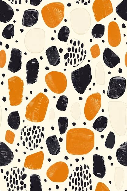 Premium Photo Minimalist Flat Vector Illustration Pattern With Rounded Random Shapes High
