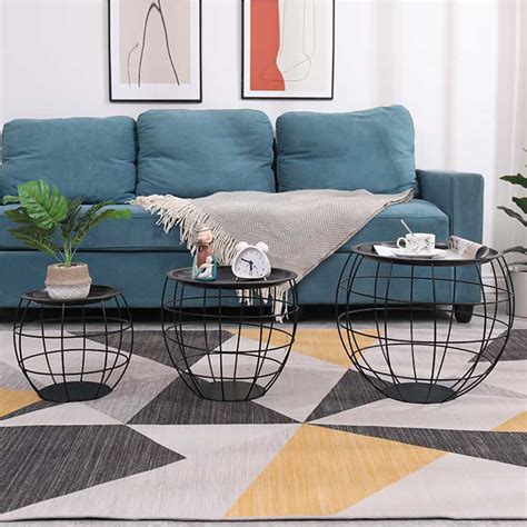 Popmart ყავის მაგიდა 3 ცალი 50x19 5x40 შავი