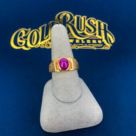 Created Star Ruby Ring Gold Rush Jewelers