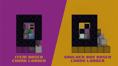 Item Based And Shulker Box Based Chunk Loaders Minecraft Map