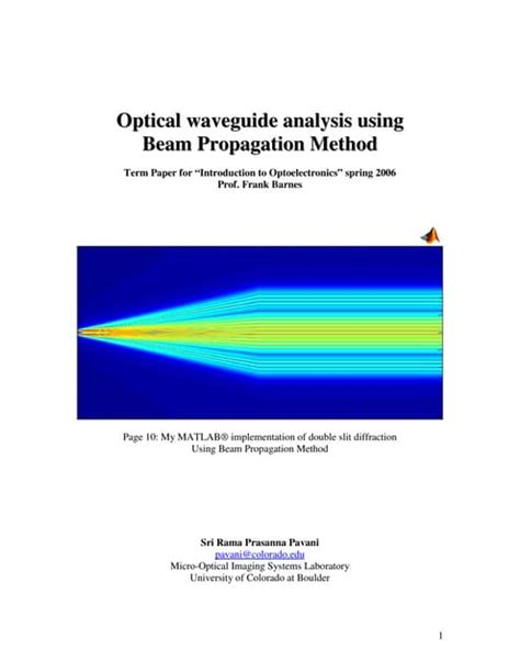 Waveguide Beamprop Pdf