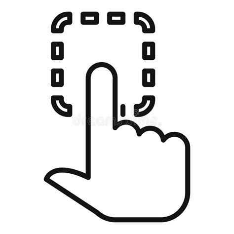 Hand Gesture Clicking A Digital Button Icon Stock Vector Illustration Of Vector Hand 320026159