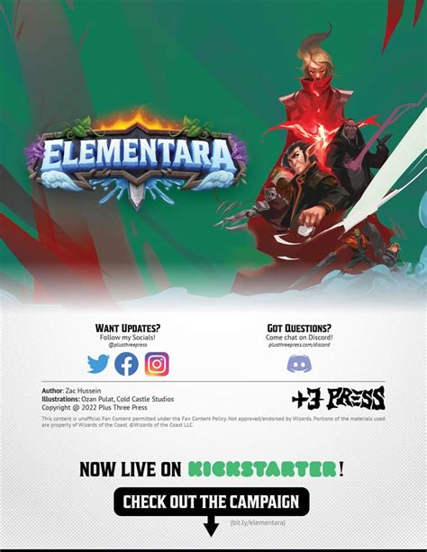 Oc Art Aeromancer Bard And Geomancer Druid 🌩️⛰️ — For Elementara Final 12 Hours On Kickstarter