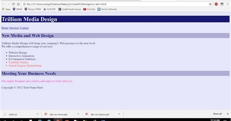 Web Basic Lab Assignment Lab 5 Css Using Class And Id