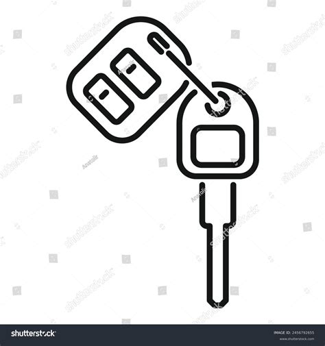 Smart Key Remote Control Icon Outline Stock Vector Royalty Free 2456792655 Shutterstock