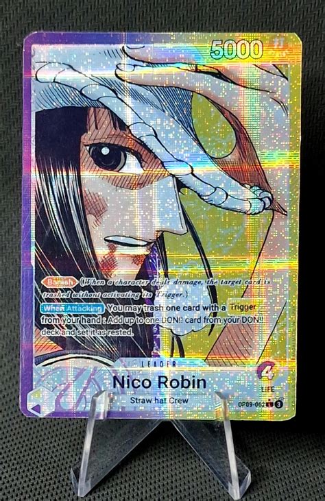 One Piece Proxy Card Holo Nico Robin Leader Op09 062 Alt Art Etsy