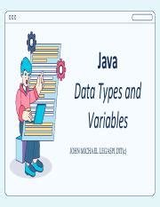 Understanding Java Variables Types Declaration And Course Hero