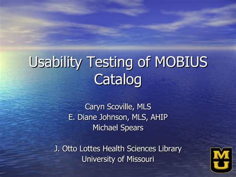 Usability Testing Of Mobius Catalog Ppt Technology And Computing