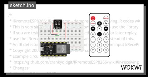 Exemplo Receptor Ir Wokwi Esp32 Stm32 Arduino Simulator