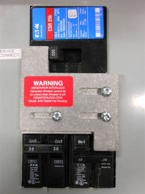 Generator Interlock Kit Cutler Hammer BR Series 150 200 Trailer Panel Feed Thru GenInterlock