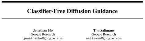 Classifier Free Diffusion Guidance Classifier Free Diffusion 知乎