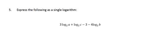 Solved Express The Following As A Single