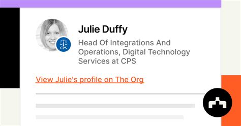 Julie Duffy Head Of Integrations And Operations Digital Technology Services At Cps The Org
