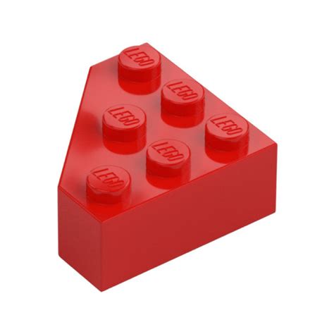 Lego® 30505 6512255 Brick Cut Corner 3x3 Red
