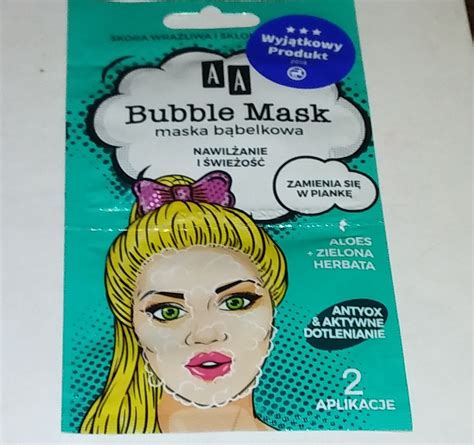 AA, Bubble Mask - maska bąbelkowa nawilżenie i świeżość. | Beauty and ...