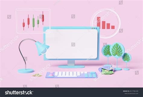 차트와 그래프가 있는 컴퓨터 분석용 비즈니스 스톡 일러스트 2017706189 Shutterstock