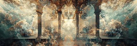 Transcendent Ethereal Sanctuary And Mysterious Nether Abyss A Symbolic