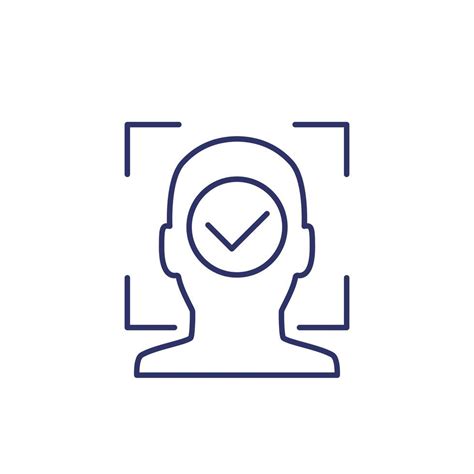 Facial Recognition Icon Biometric Face Scanning Line Vector 1918235