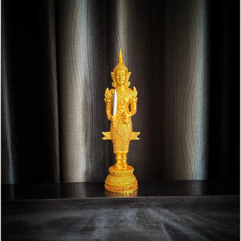 พระภูมิ พระชัยมงคล พระสยามเทวา เจว็ด สีผสมกระไหล่ทองคำเปลวแท้ ตั้งศาล ศาลพระภูมิ เจ้าที่