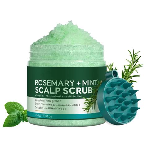 Scalp Exfoliating Shampoo Scrub With Mint Oil Silicone Scalp Massager